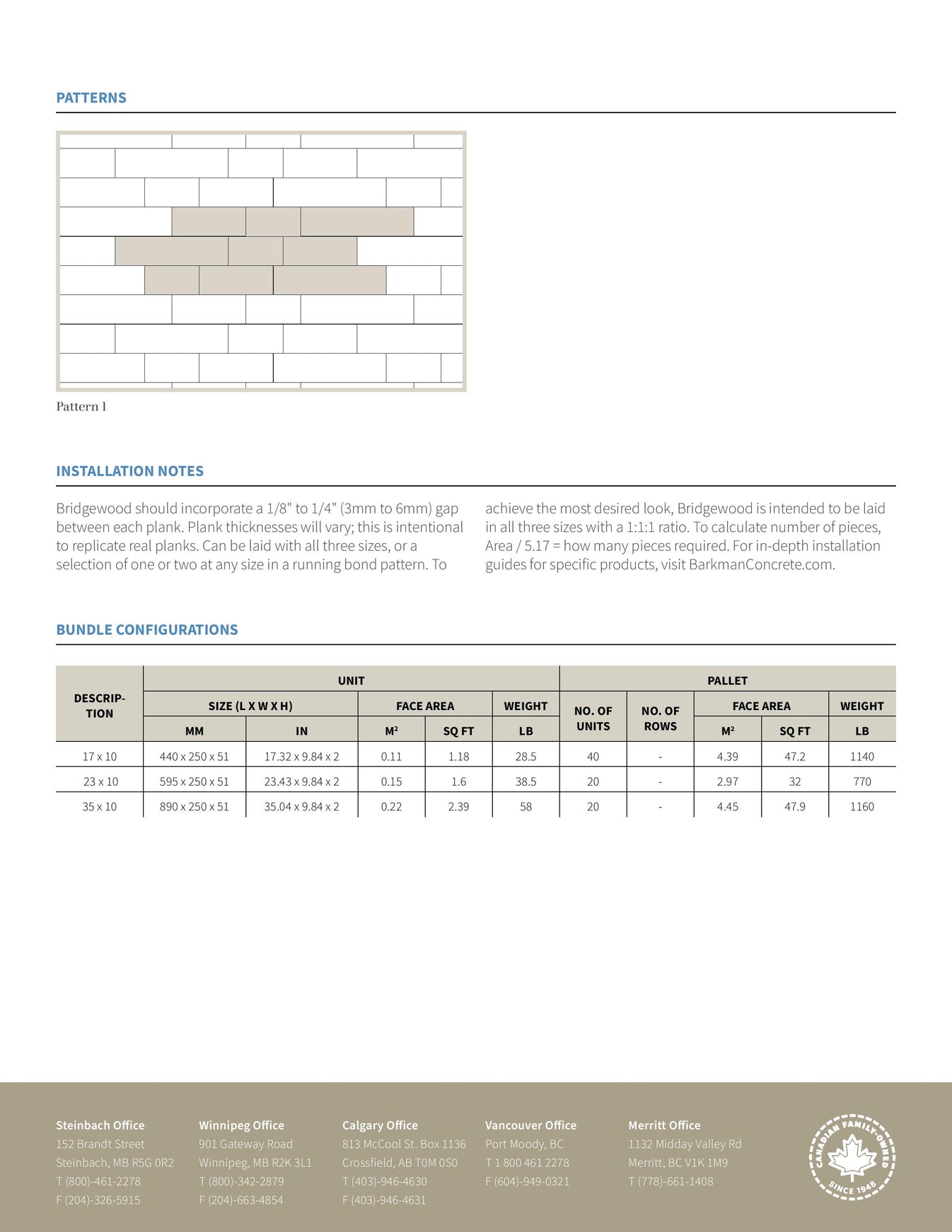 BARKMAN - BRIDGEWOOD SLAB – Bricks n Blocks