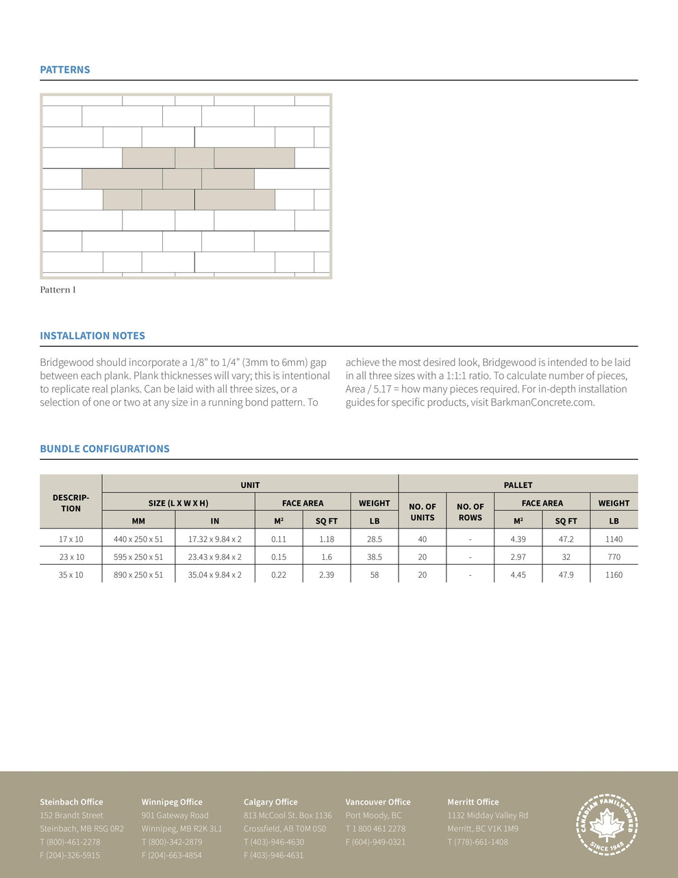 BARKMAN - BRIDGEWOOD SLAB – Bricks n Blocks